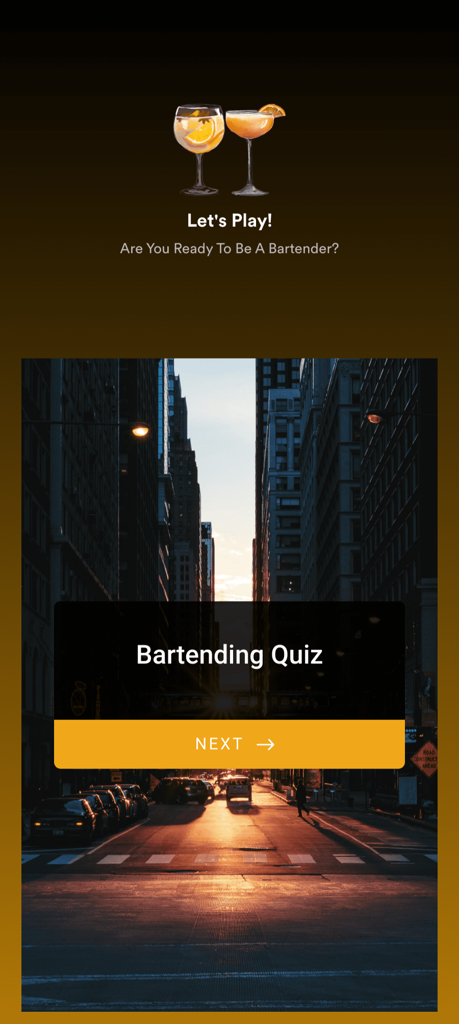 Bartending Quiz App Template | Jotform
