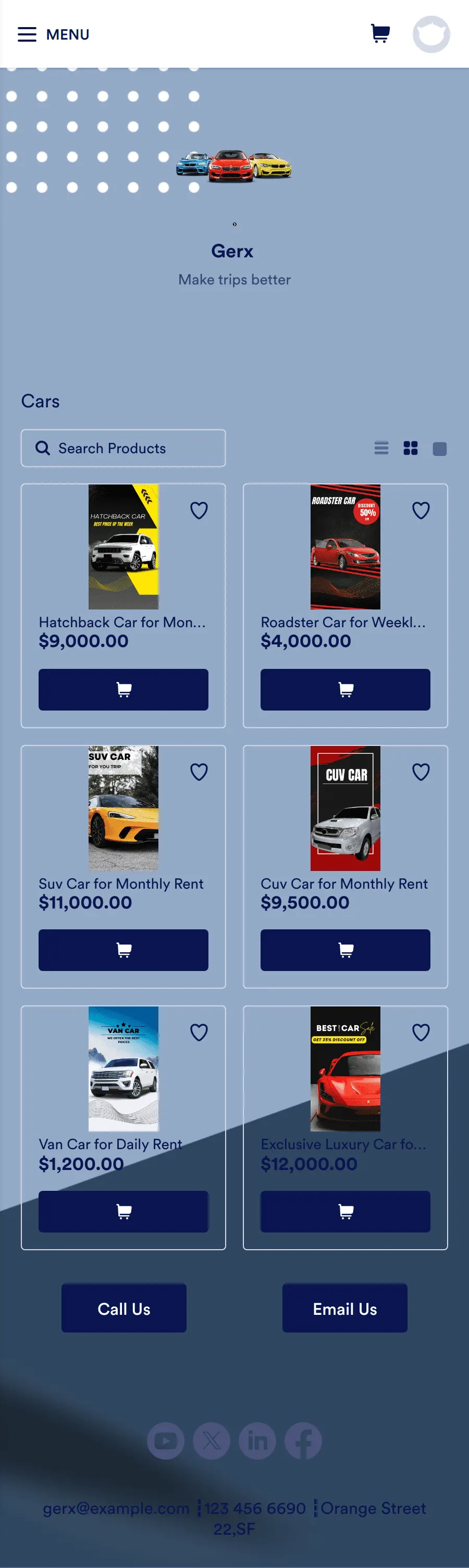 Car Subscription App Template | Jotform