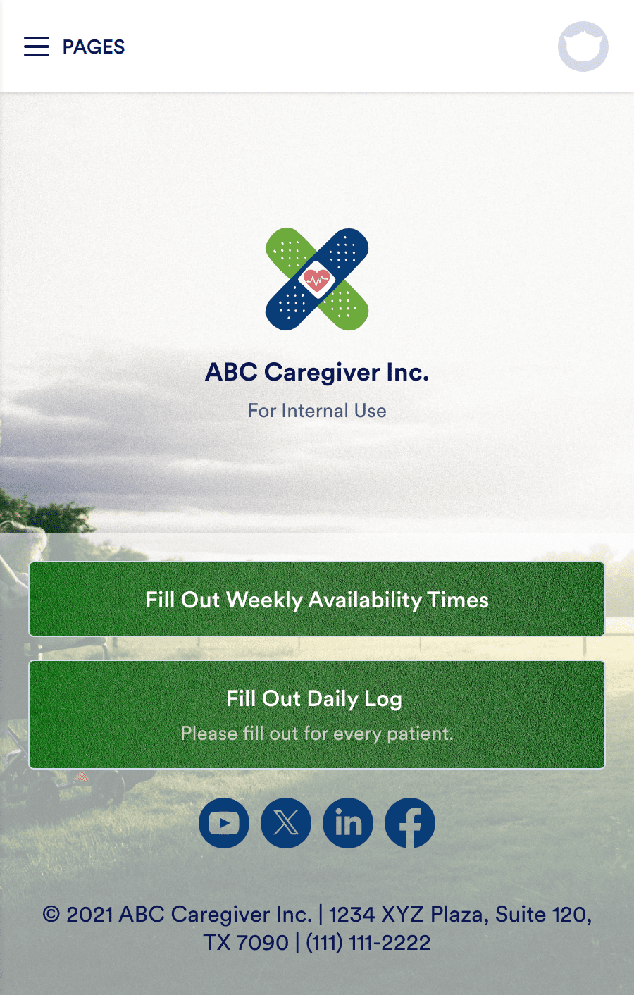 Caregiver Daily Log App Template | Jotform No Code App Builder