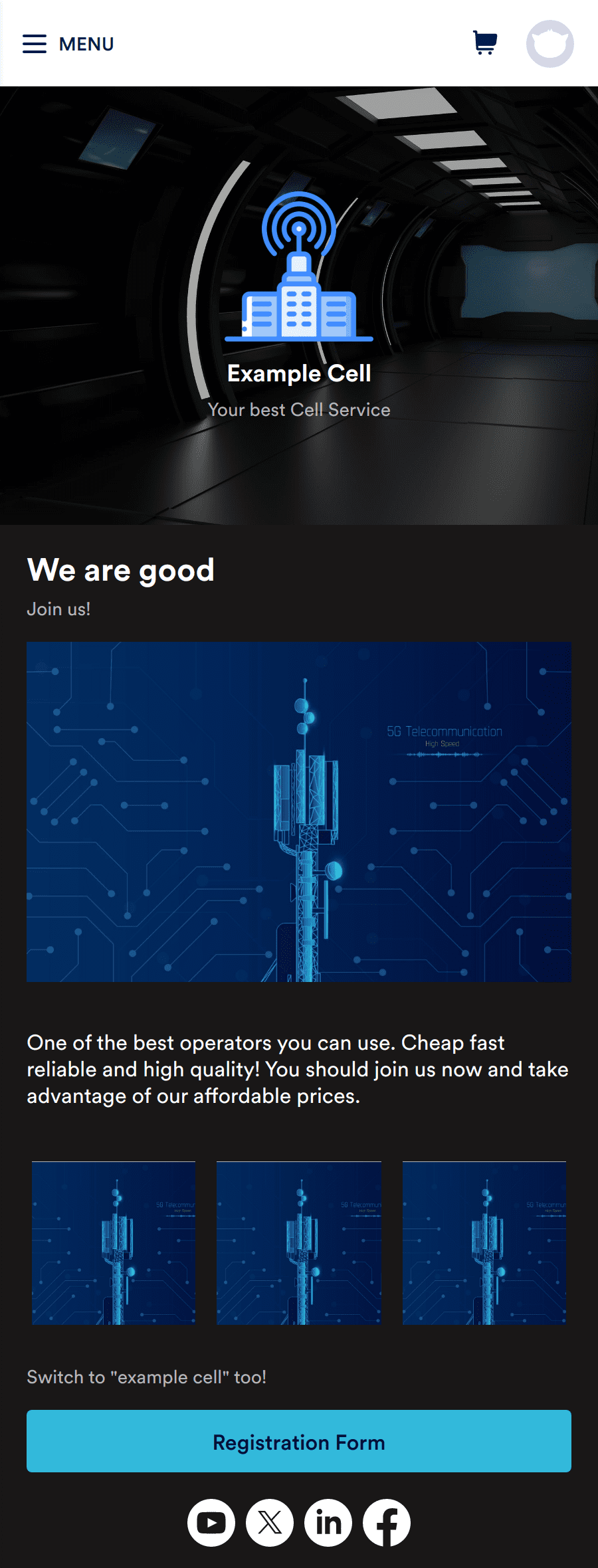 Cell Service App Template | Jotform