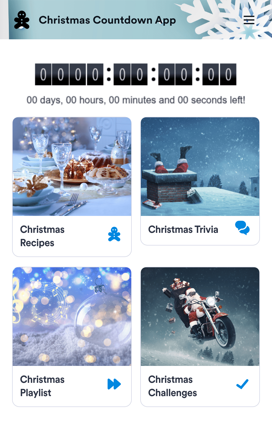 Christmas Countdown App Template | Jotform