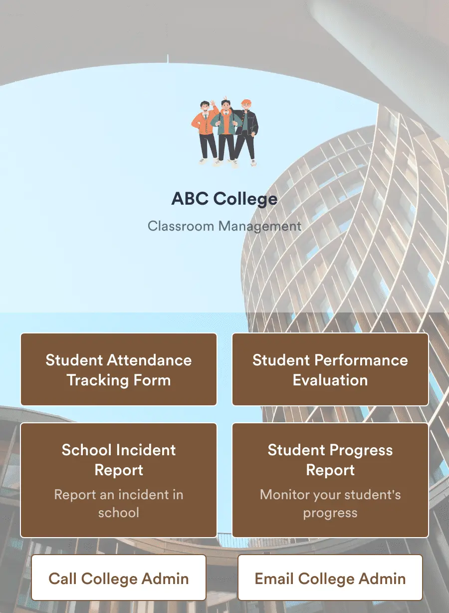 Classroom Management App Template | Jotform No Code App Builder