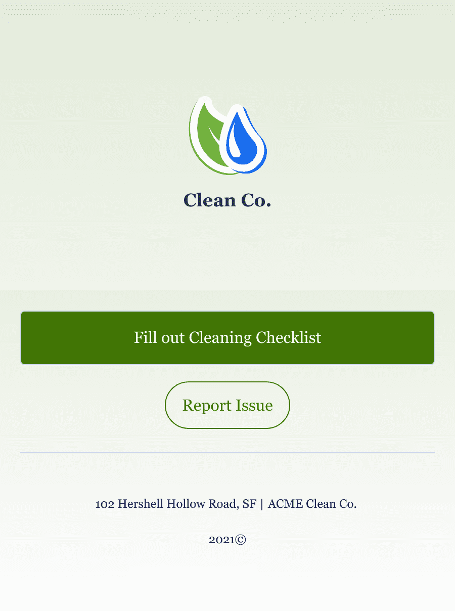 Cleaning Inspection Checklist App Template | Jotform No Code App Builder