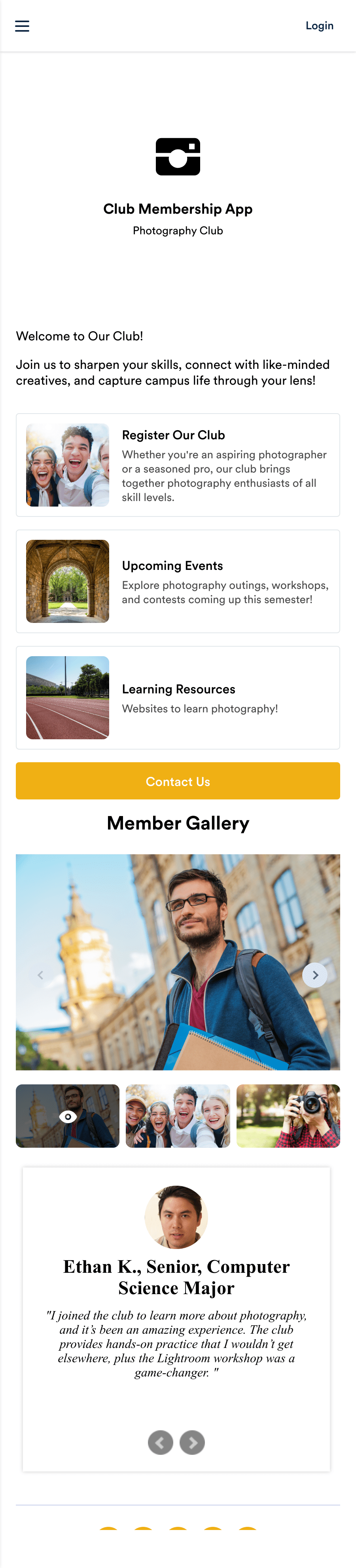 Club Membership Software Template | Jotform
