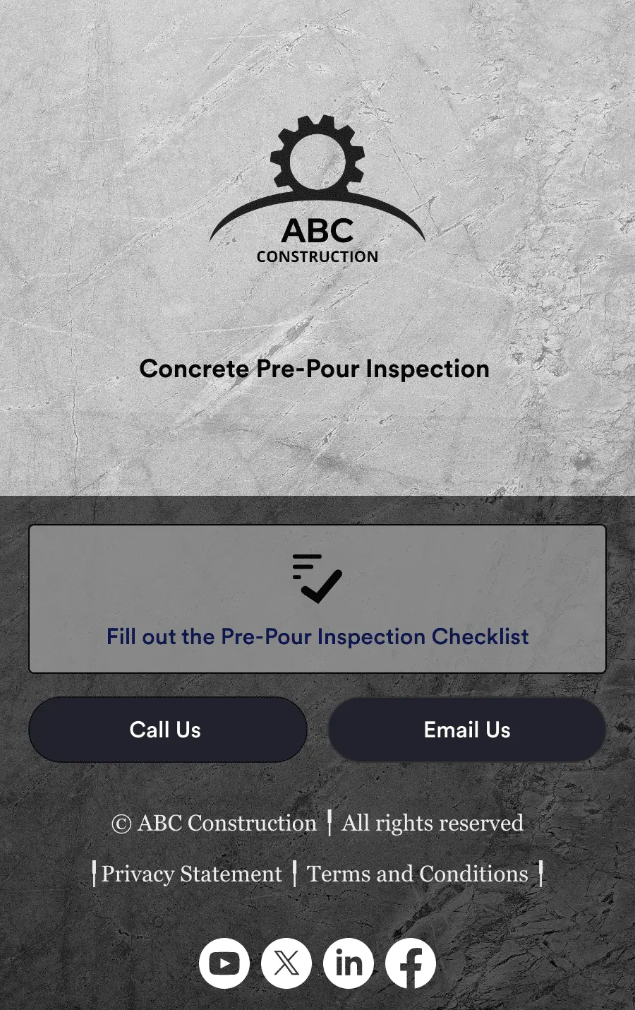 Concrete Pre-Pour Inspection App Template | Jotform