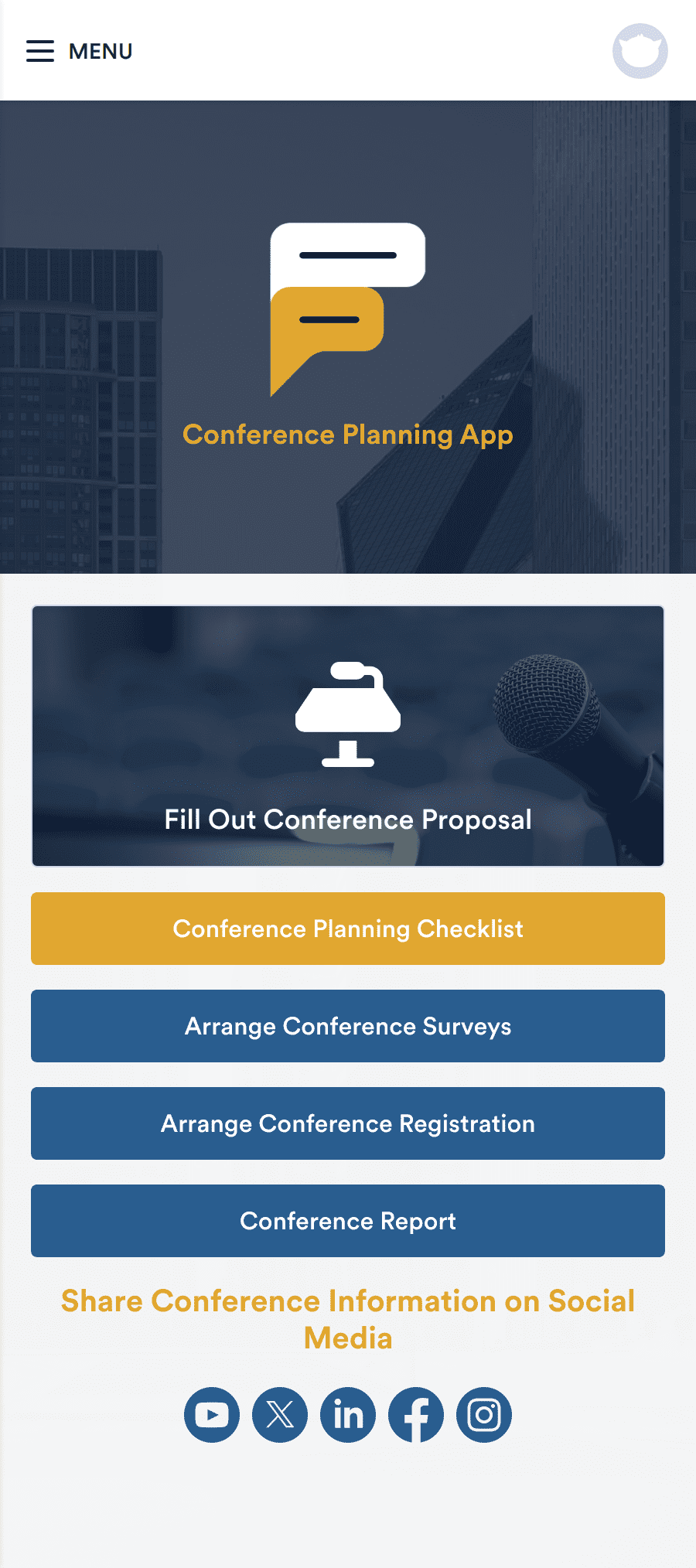 Conference Planning App Template | Jotform