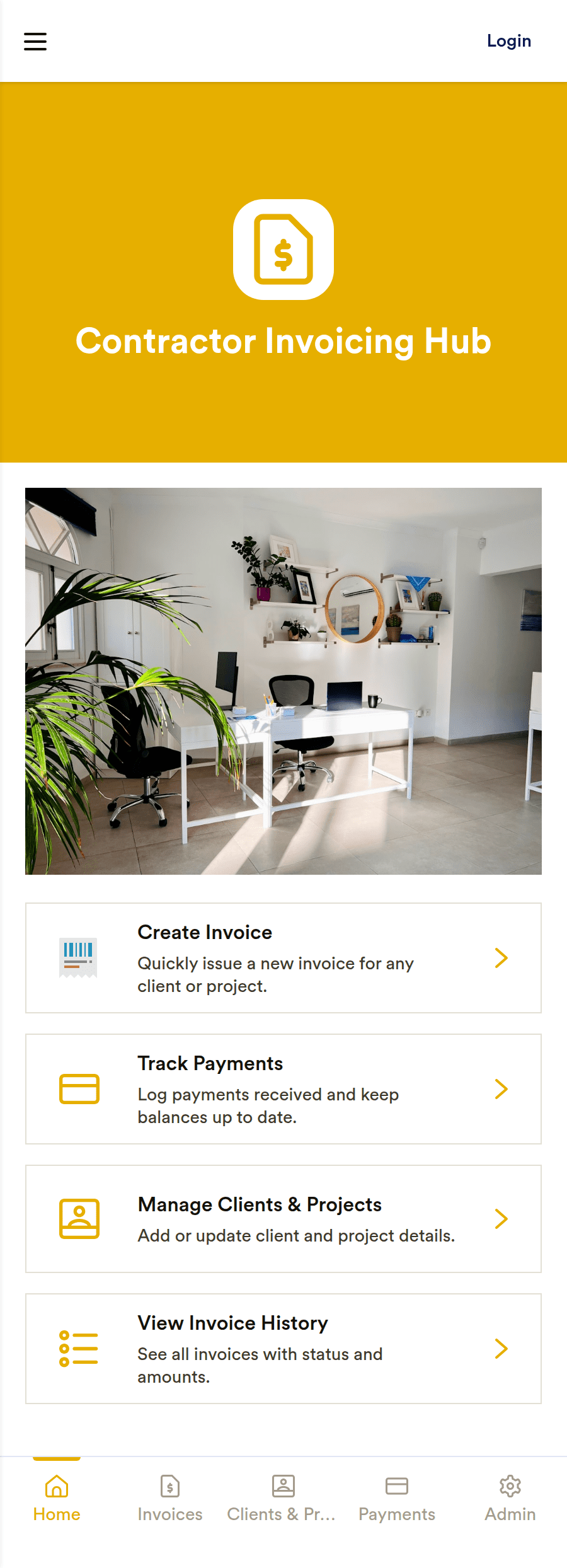 Contractor Invoicing App Template | Jotform
