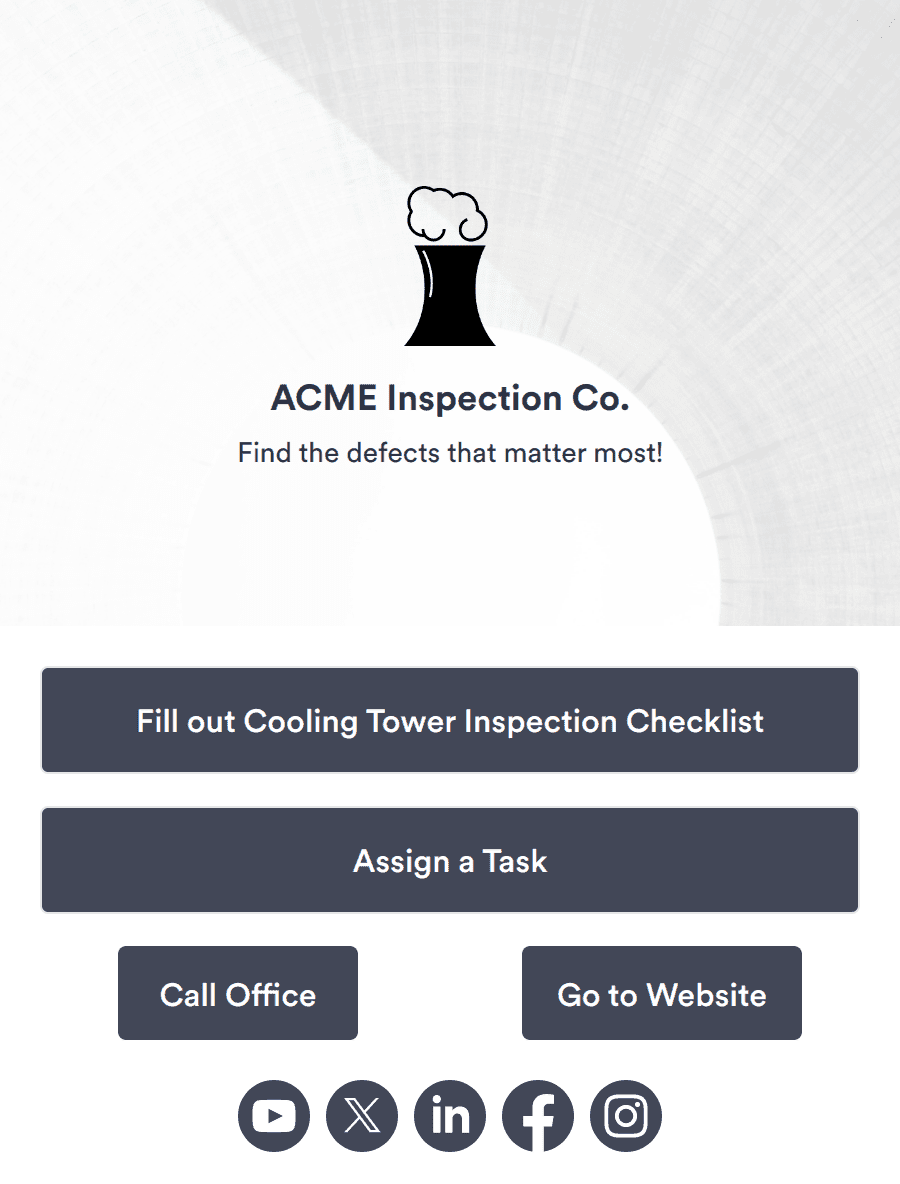 Cooling Tower Inspection Checklist App Template | Jotform