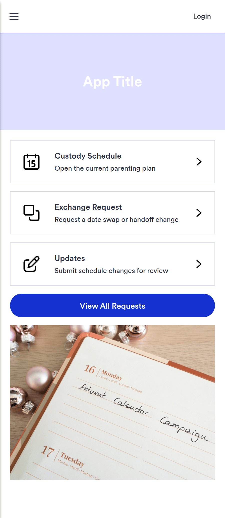 Custody Schedule App Template | Jotform