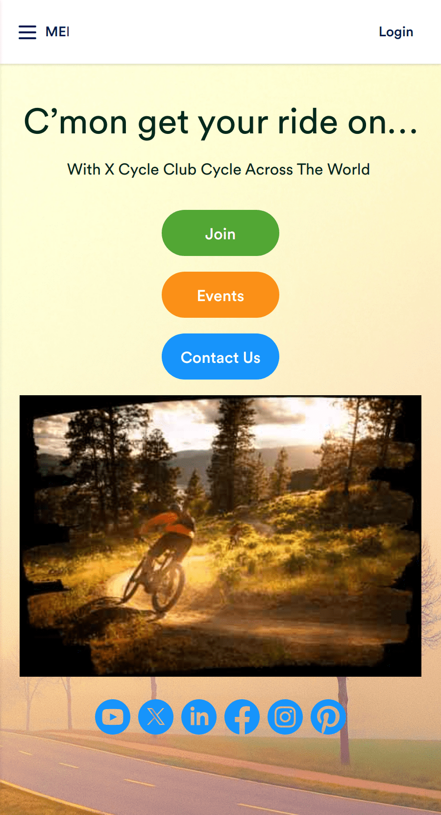 Cycle Club App Template | Jotform