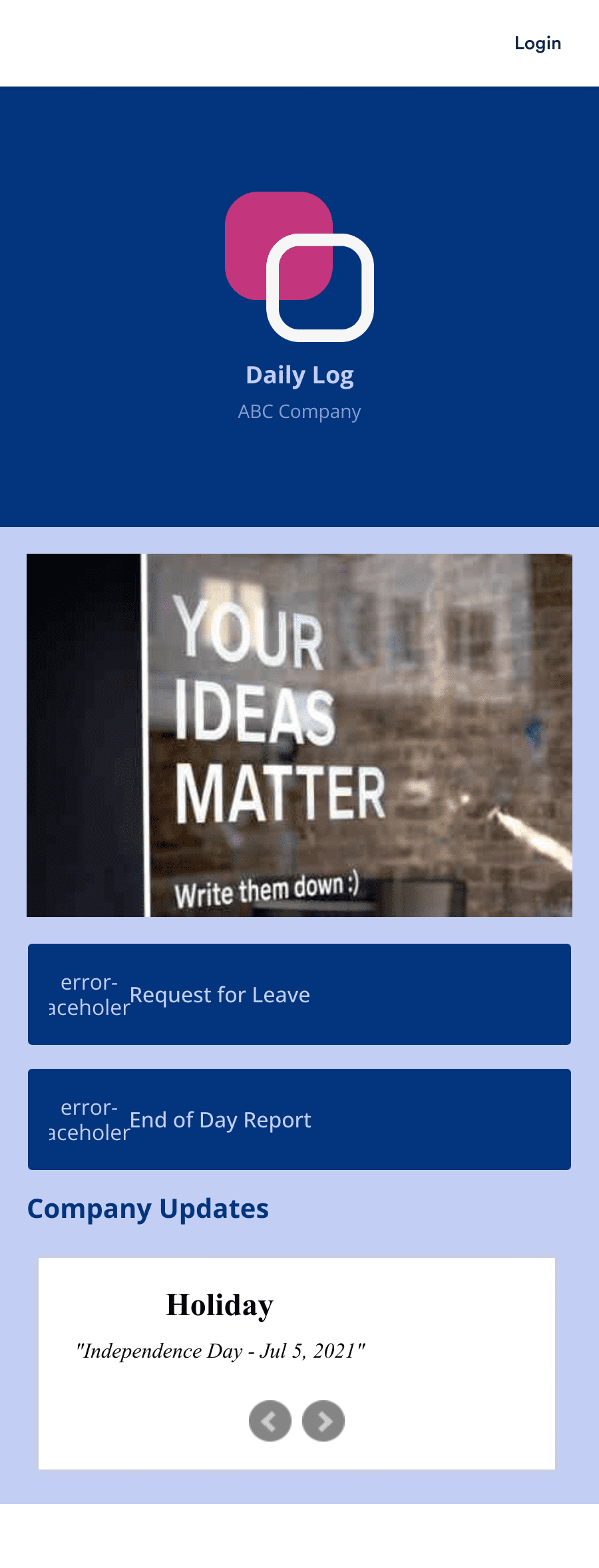Daily Log App Template | Jotform