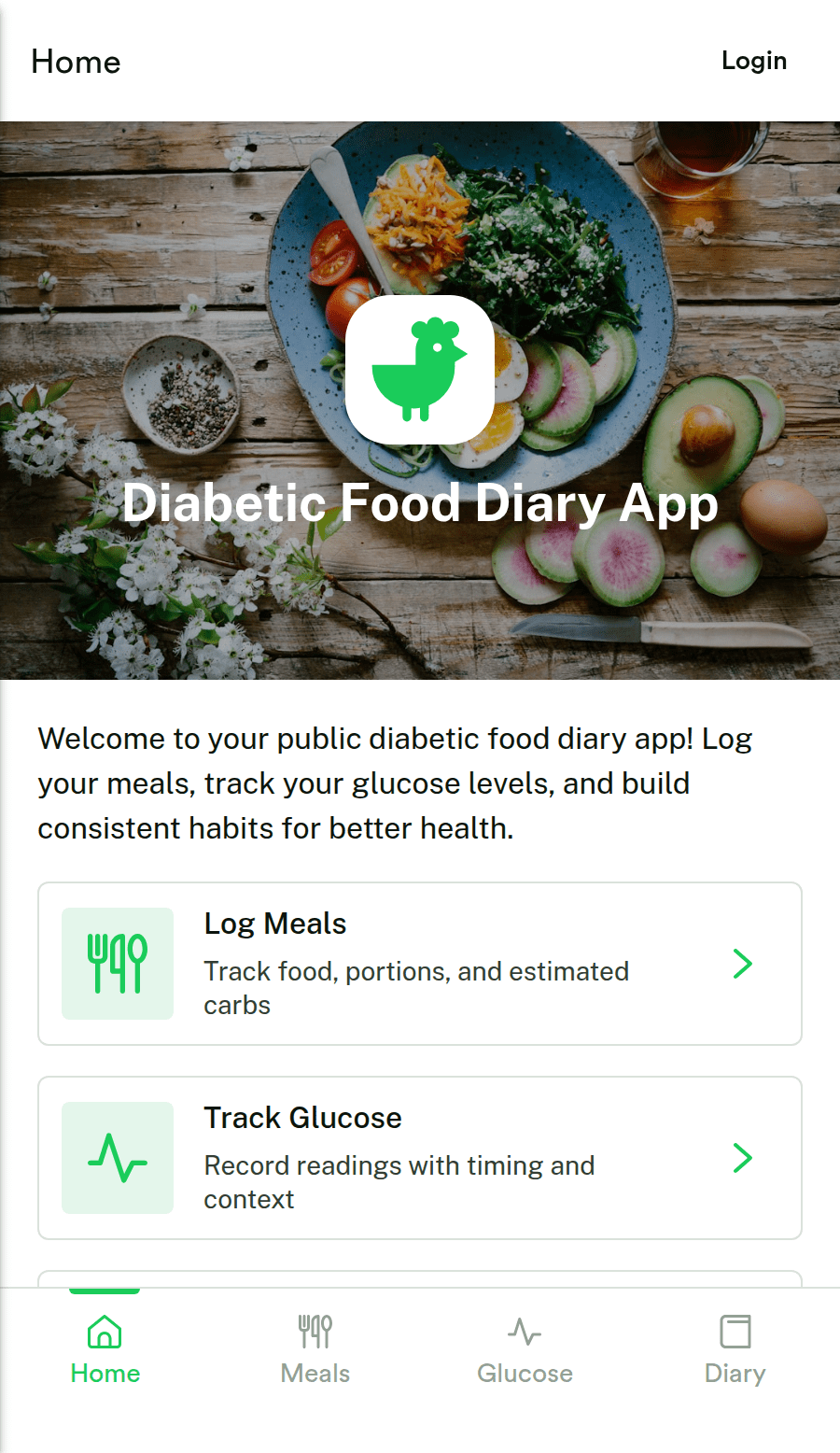 Diabetic Food Diary App Template | Jotform