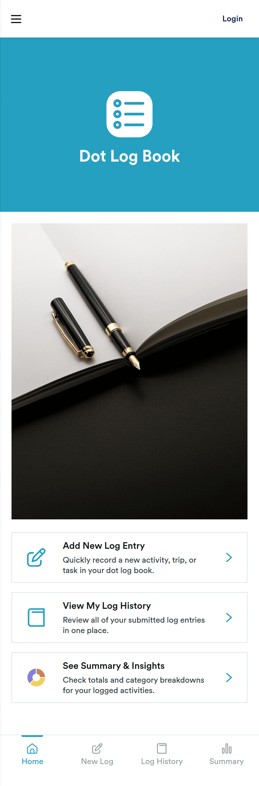 Dot Log Book App Template | Jotform