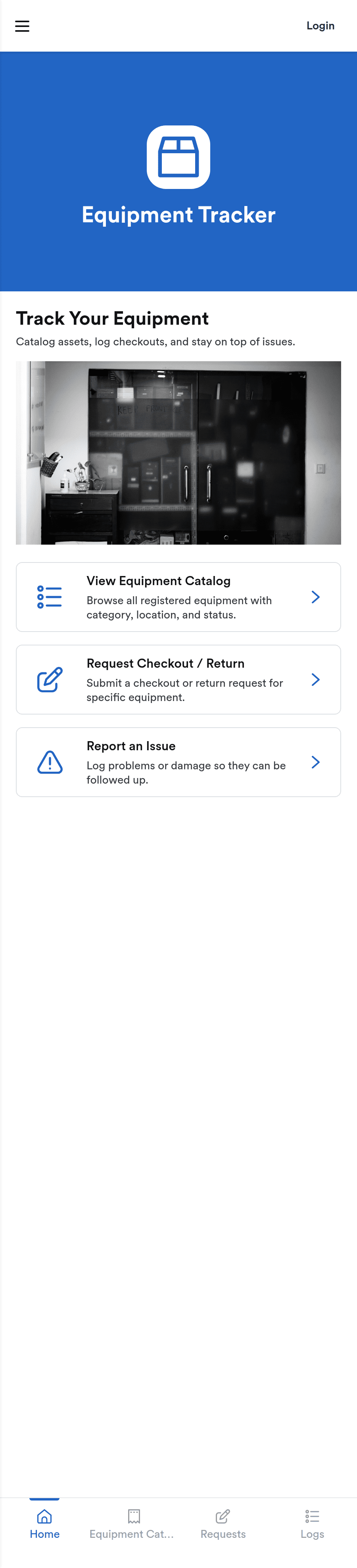 Equipment Tracker App Template | Jotform