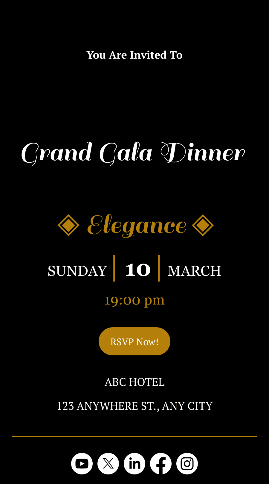 Event Invitation App Template | Jotform