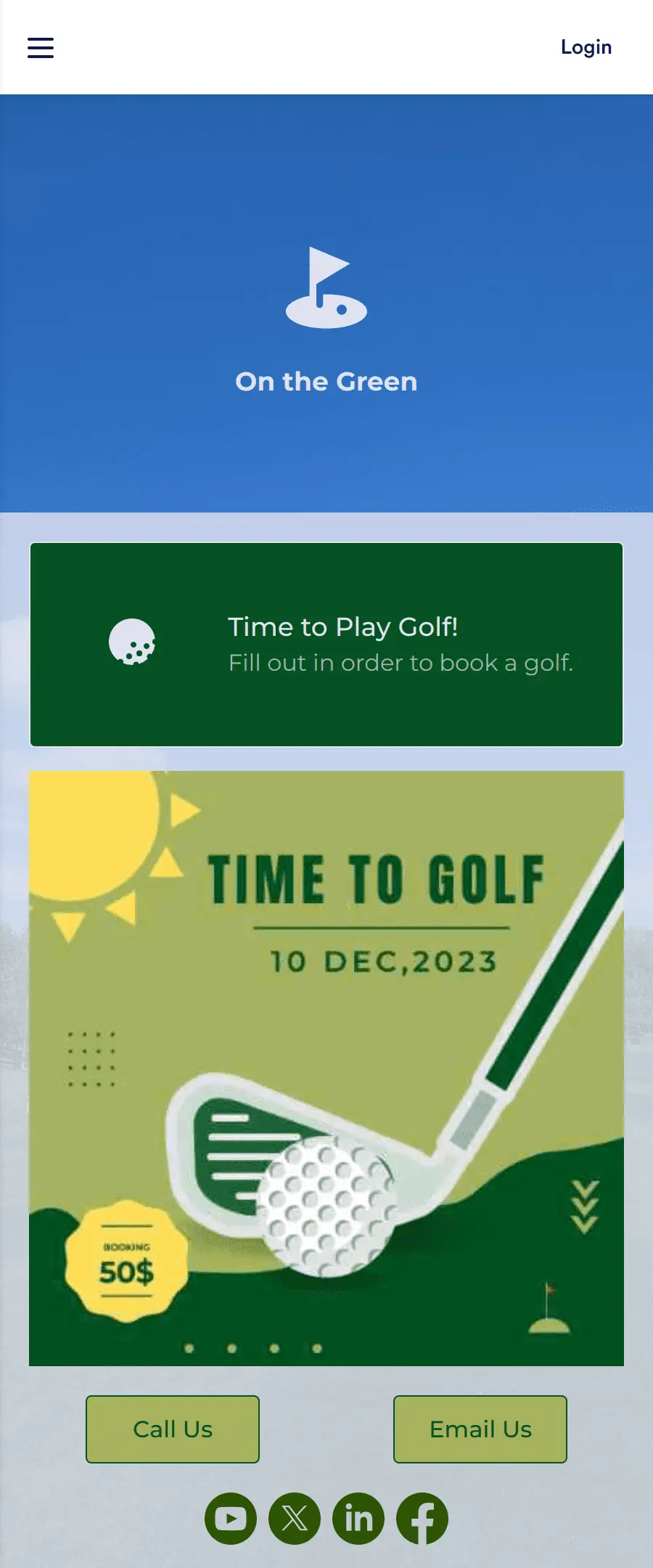 Golf Booking App Template | Jotform