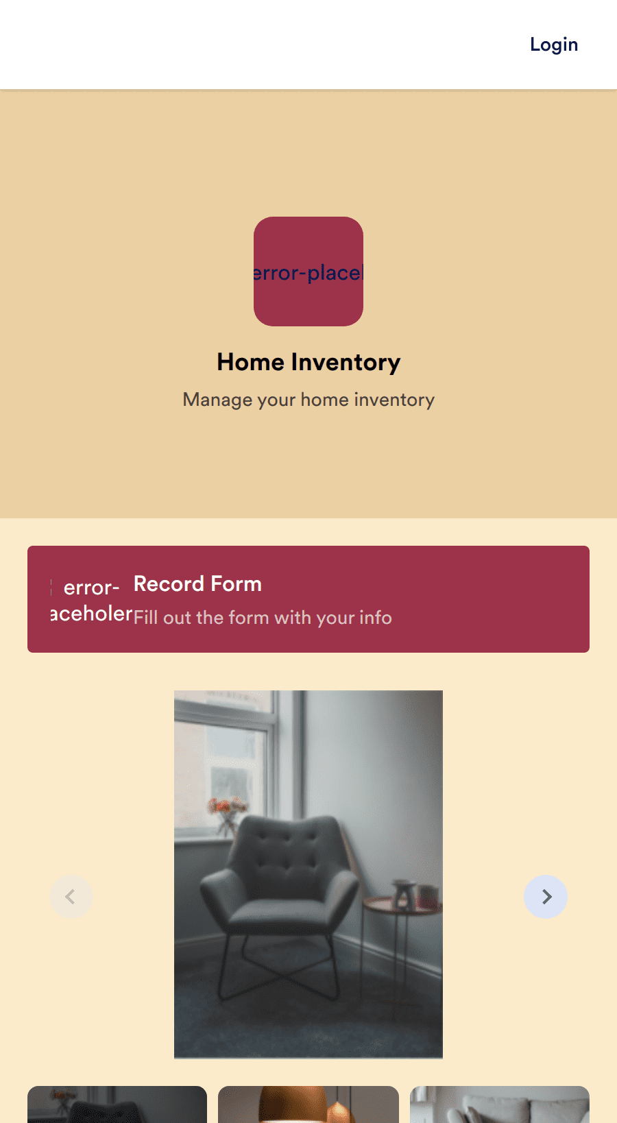 Home Inventory App Template | Jotform