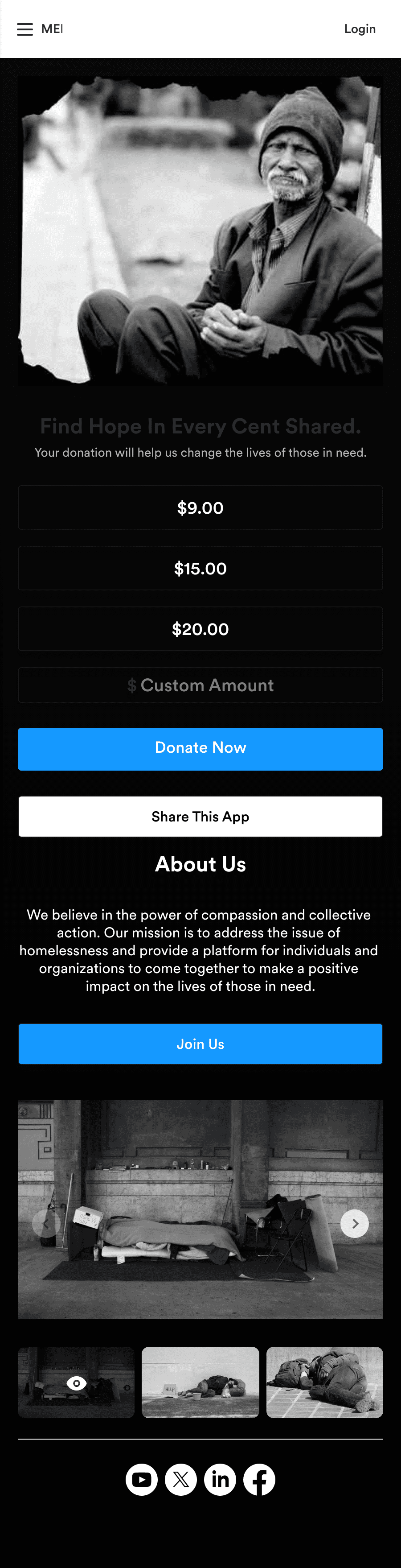 Homeless Donation App Template | Jotform