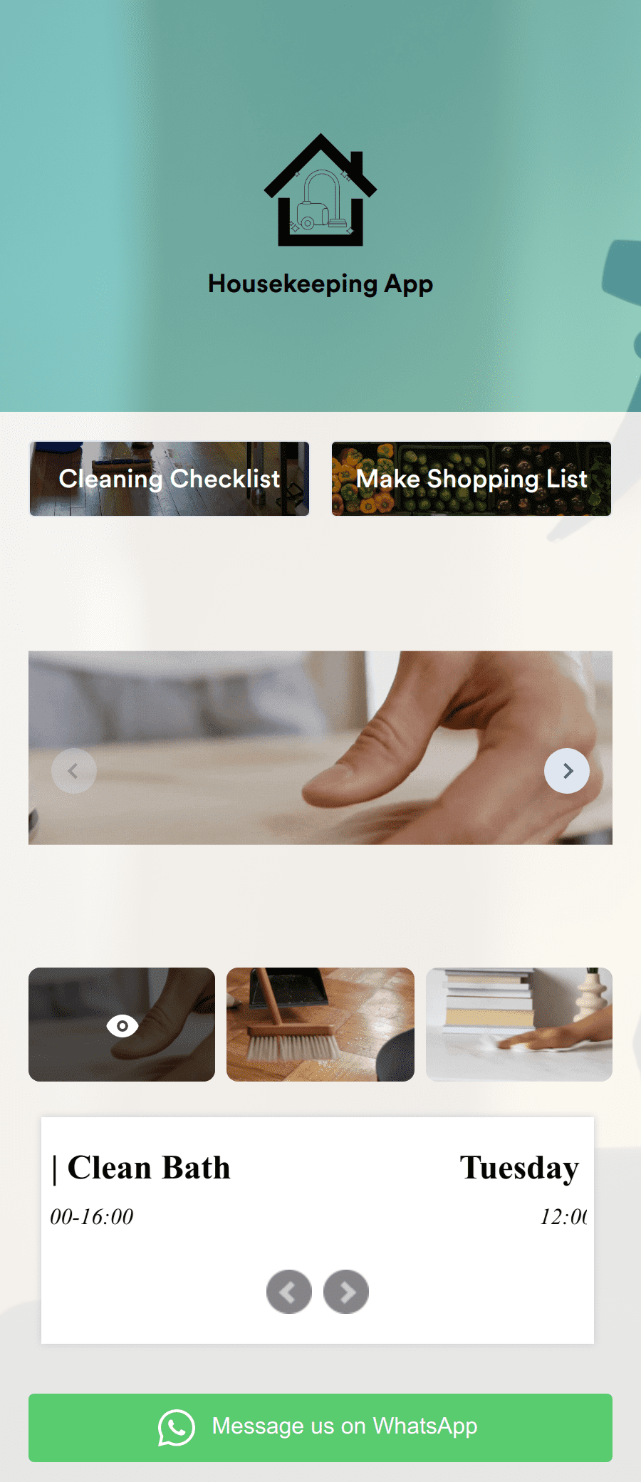 Housekeeping App Template | Jotform
