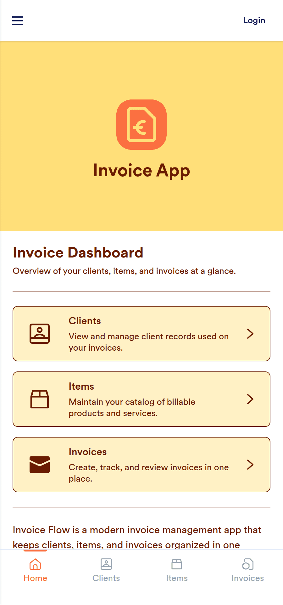 Invoice App Template | Jotform