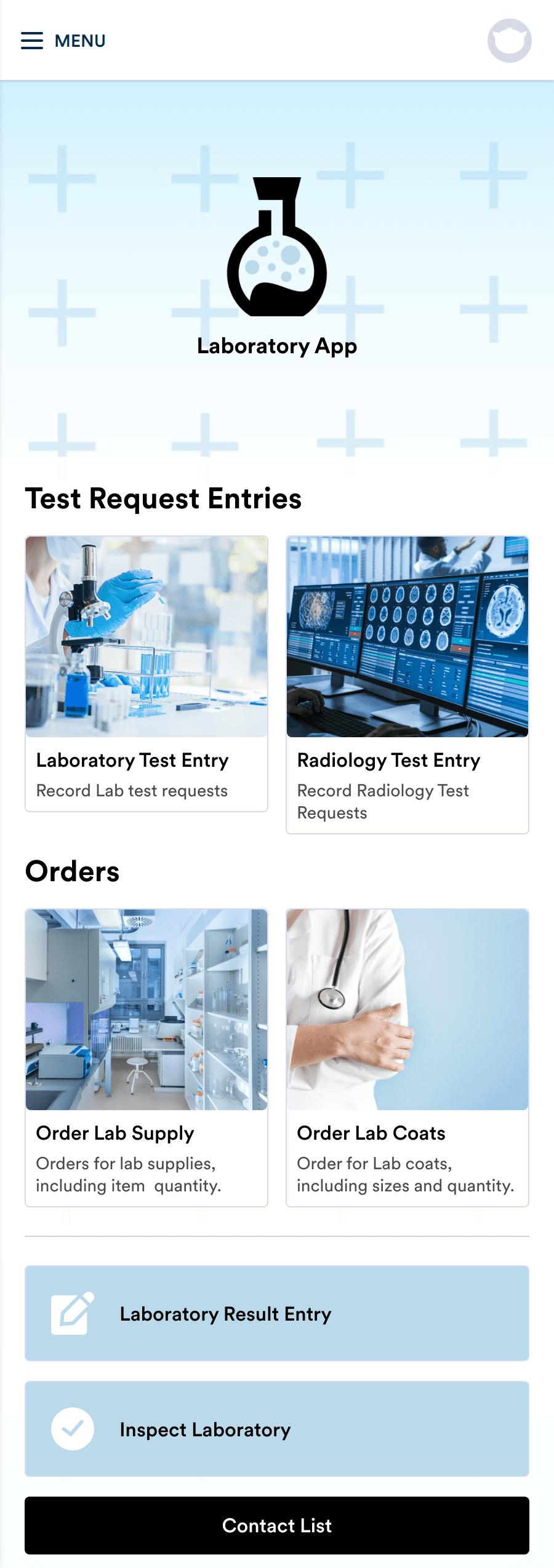 Laboratory App Template | Jotform