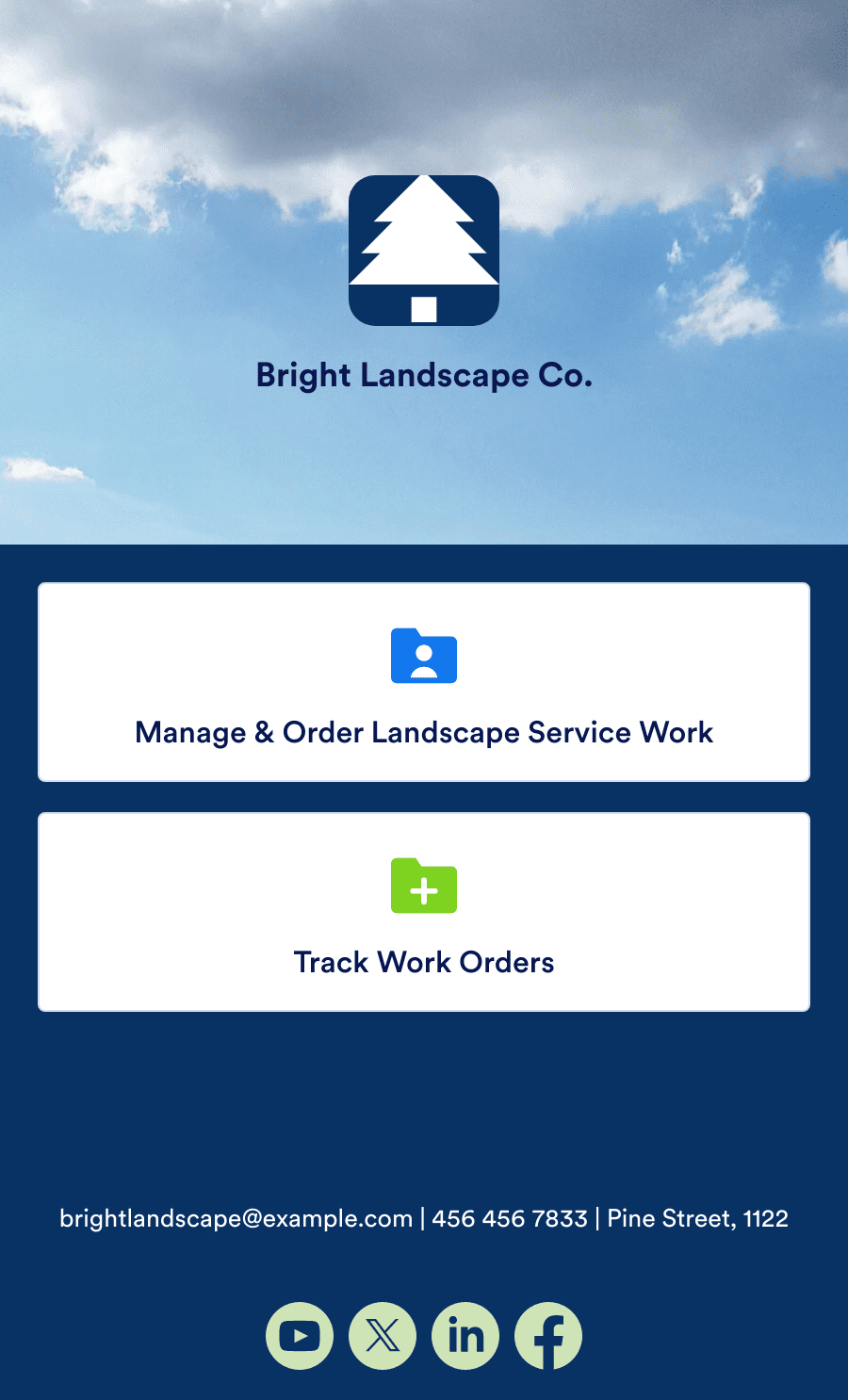 Landscape Service Software Template | Jotform