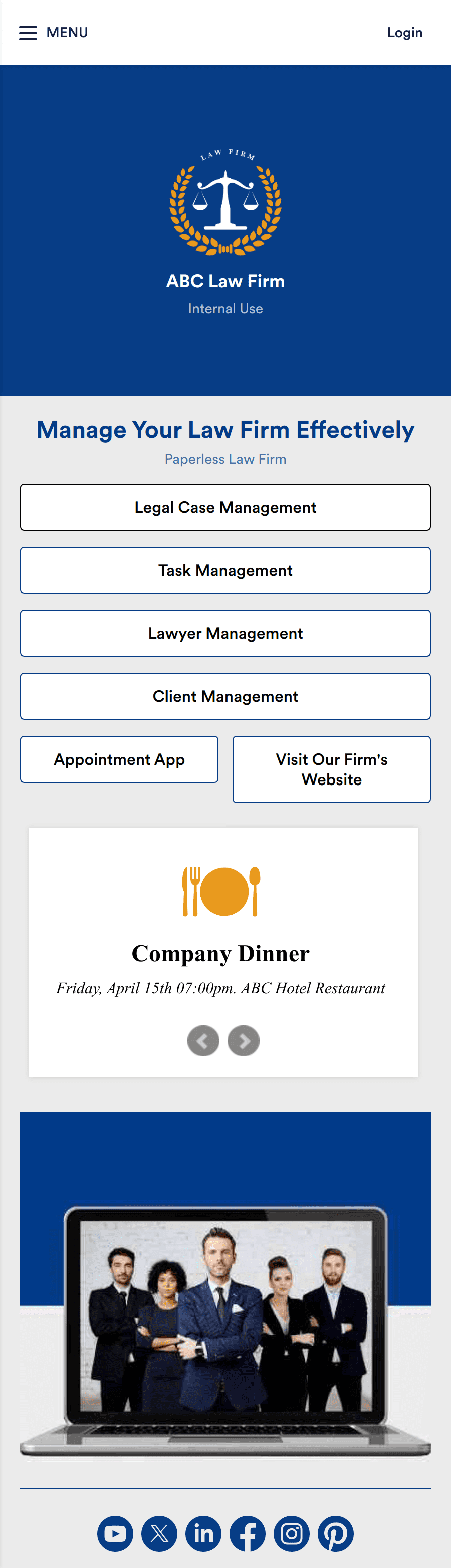 Law Firm App Template | Jotform