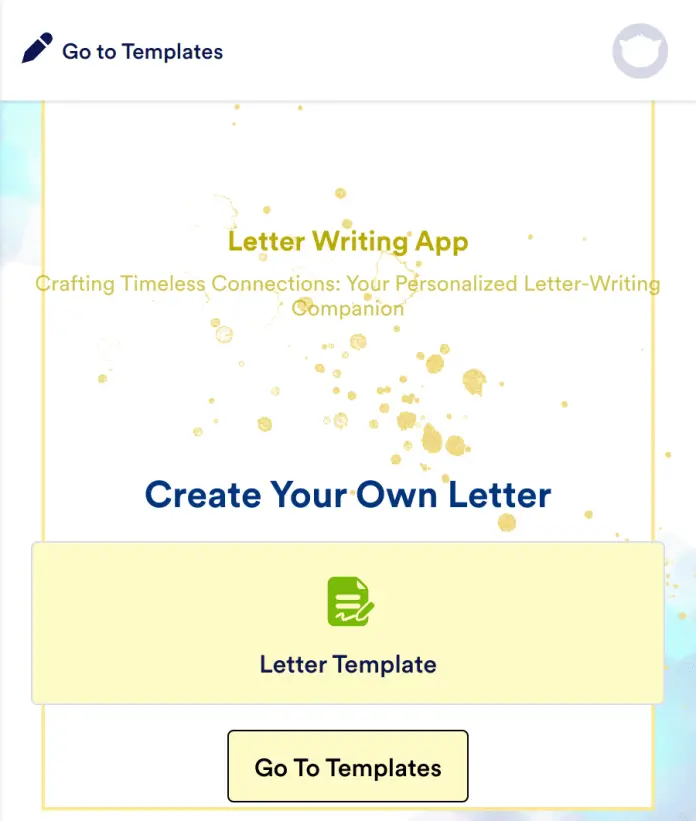 Letter Writing App Template | Jotform