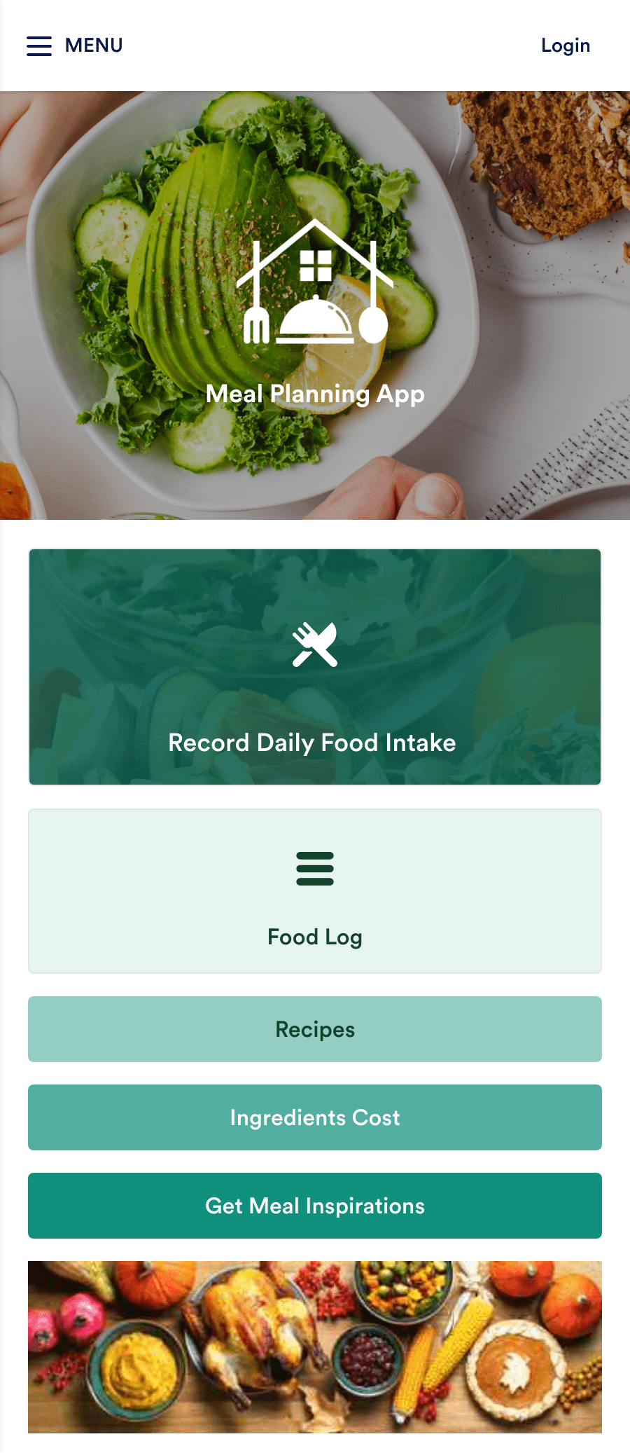 Meal Planning App Template | Jotform