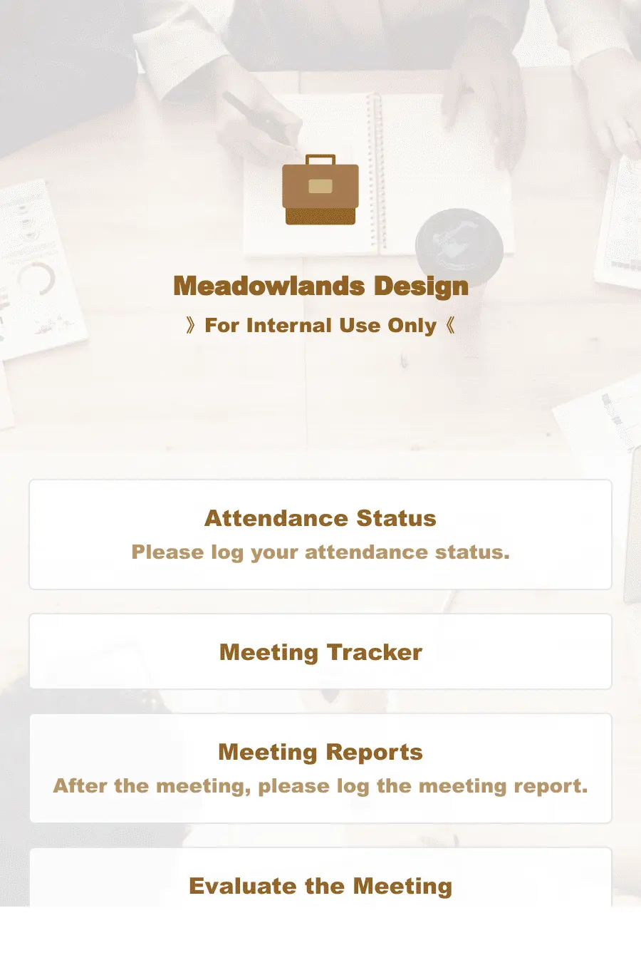 Meeting Management App Template | Jotform