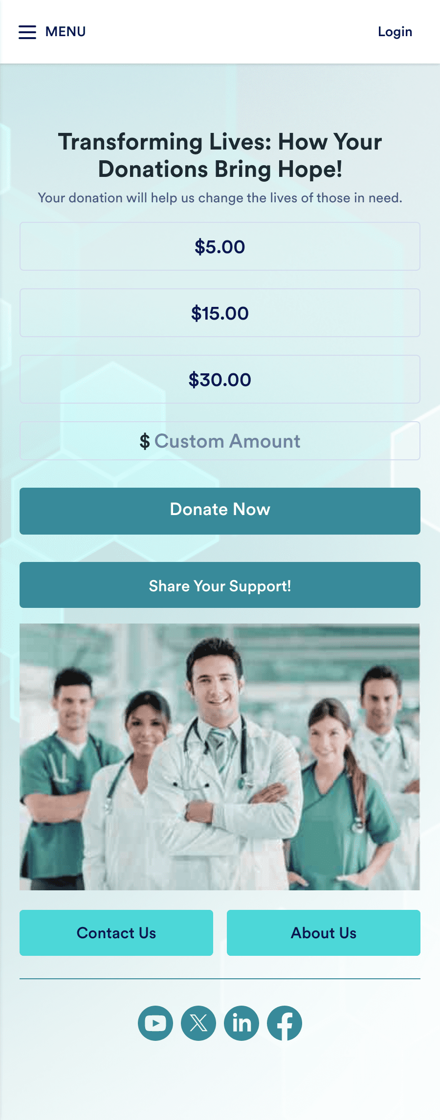 MS Treatment Donation App Template | Jotform