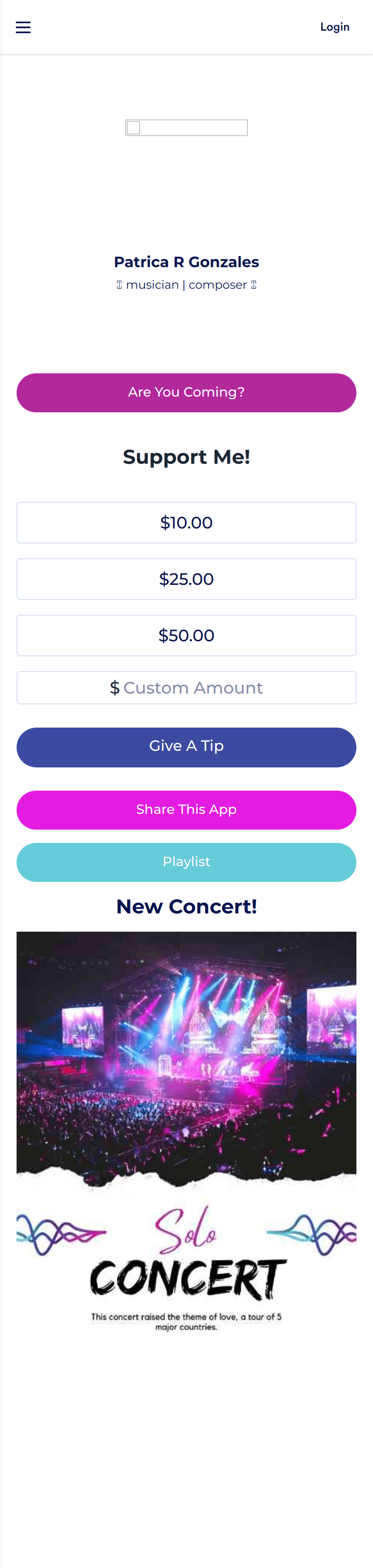 Musicians Tip App Template | Jotform