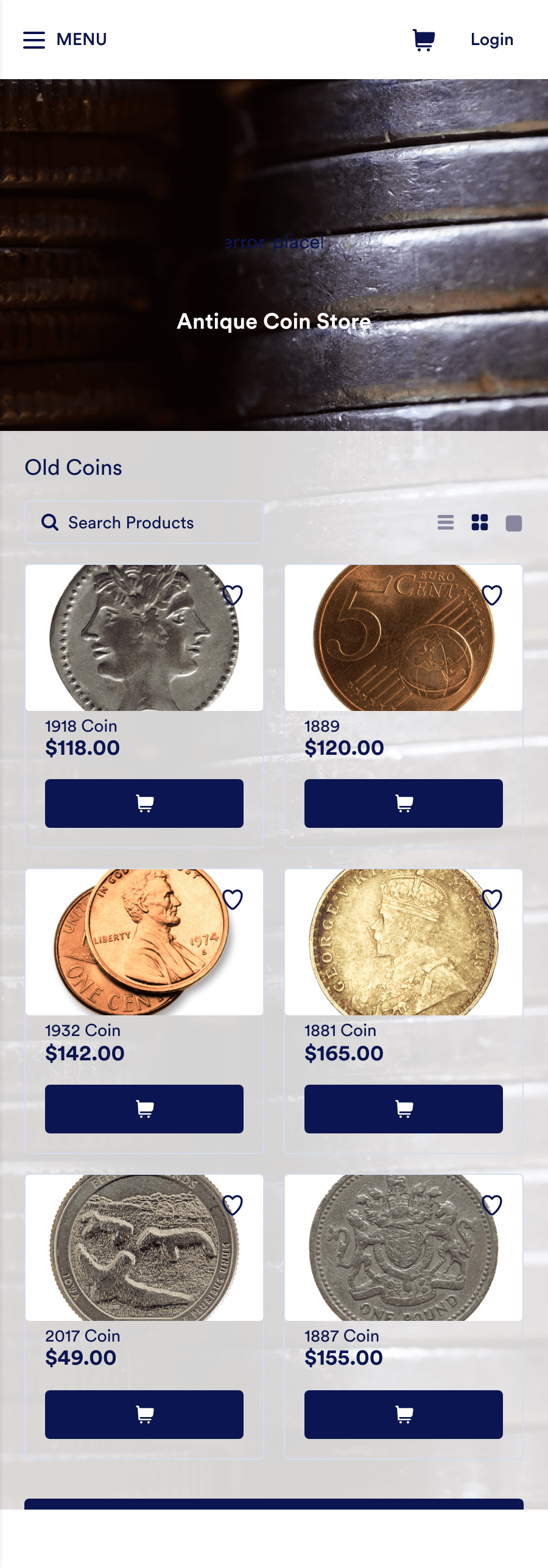 Old Coin Selling App Template | Jotform