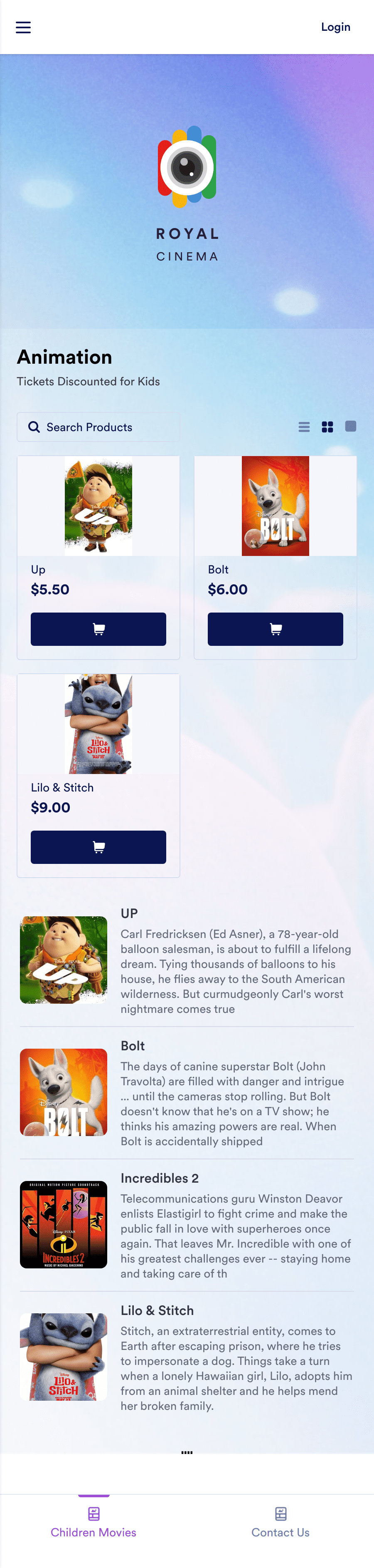 Online Cinema App Template | Jotform
