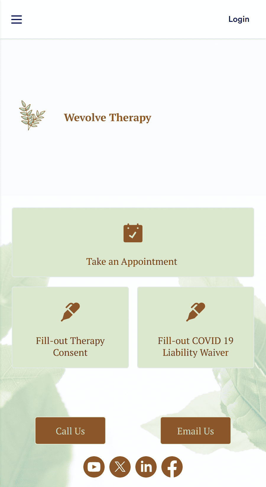 Online Therapy App Template | Jotform