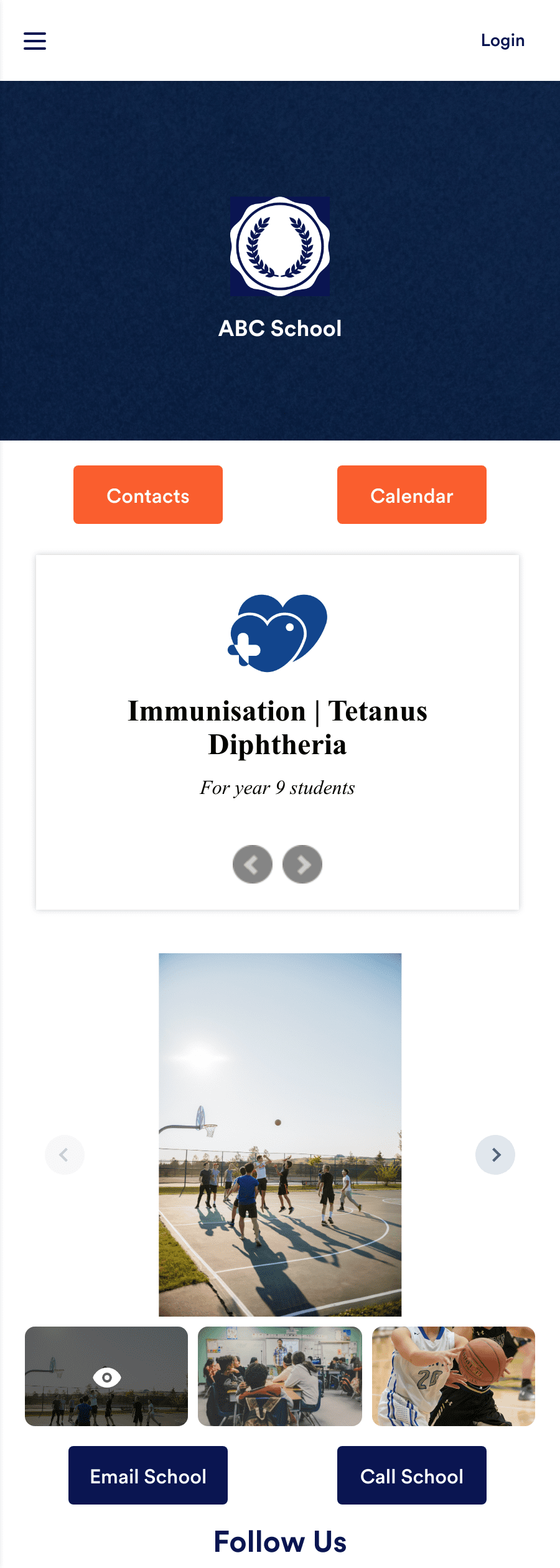 Our School App Template | Jotform