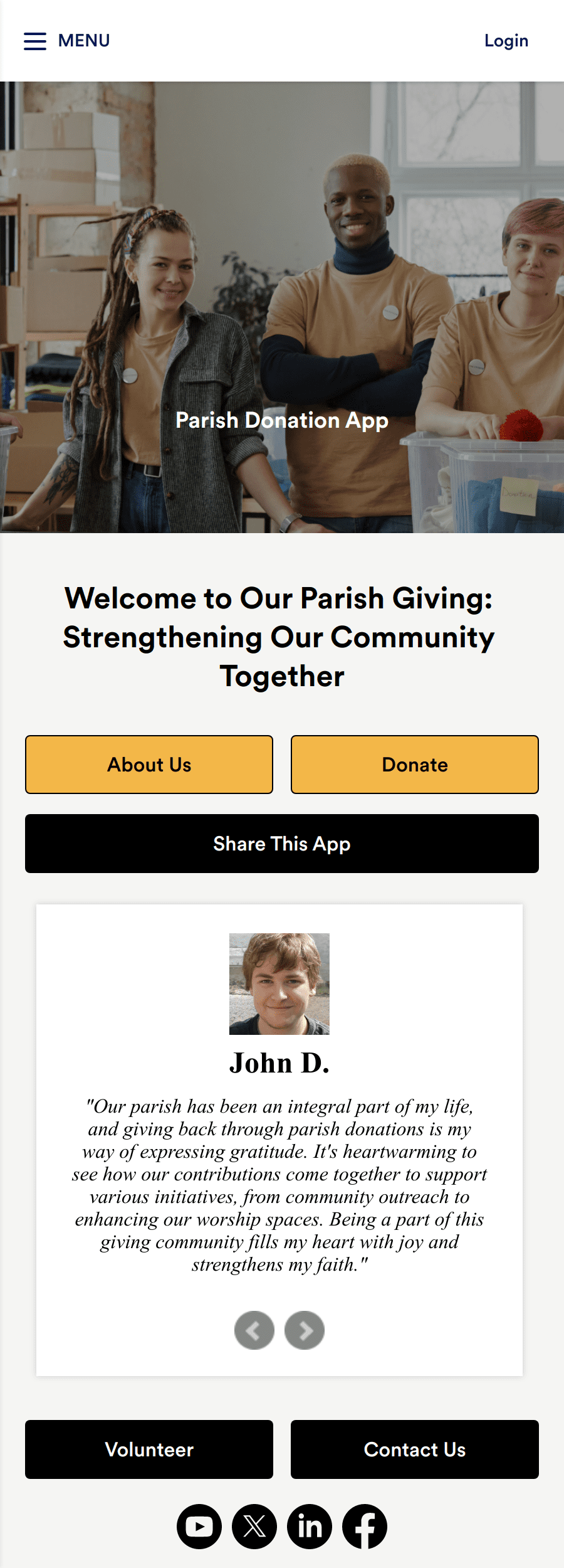 Parish Donation App Template | Jotform
