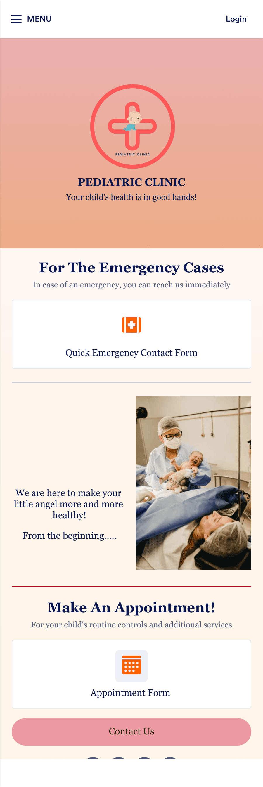 Pediatric Clinic App Template | Jotform