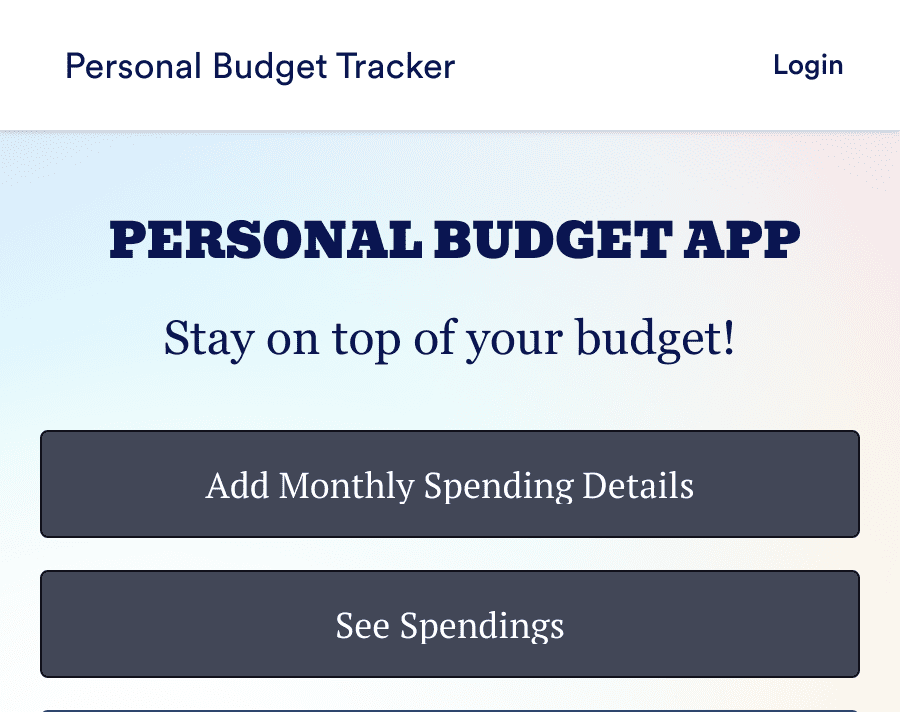 Personal Budget App Builder | Jotform No Code App Templates