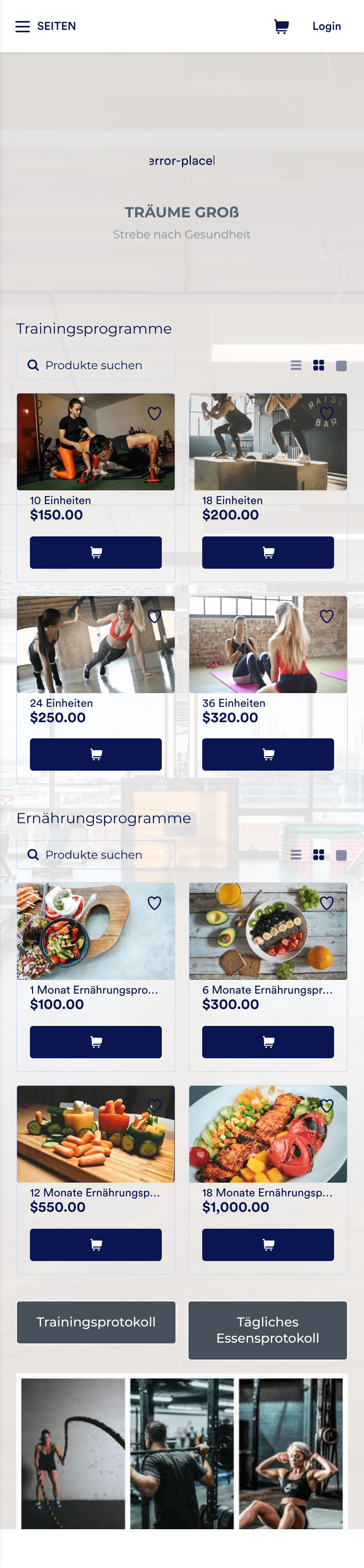 Personal Trainer App Vorlage | Jotform