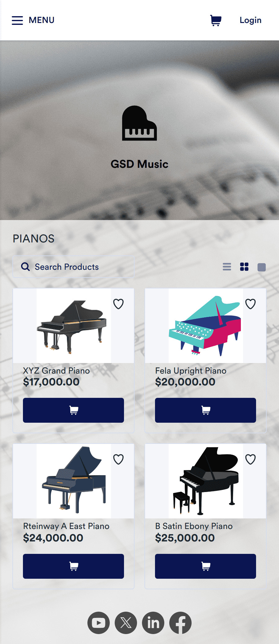 Piano Selling App Template | Jotform