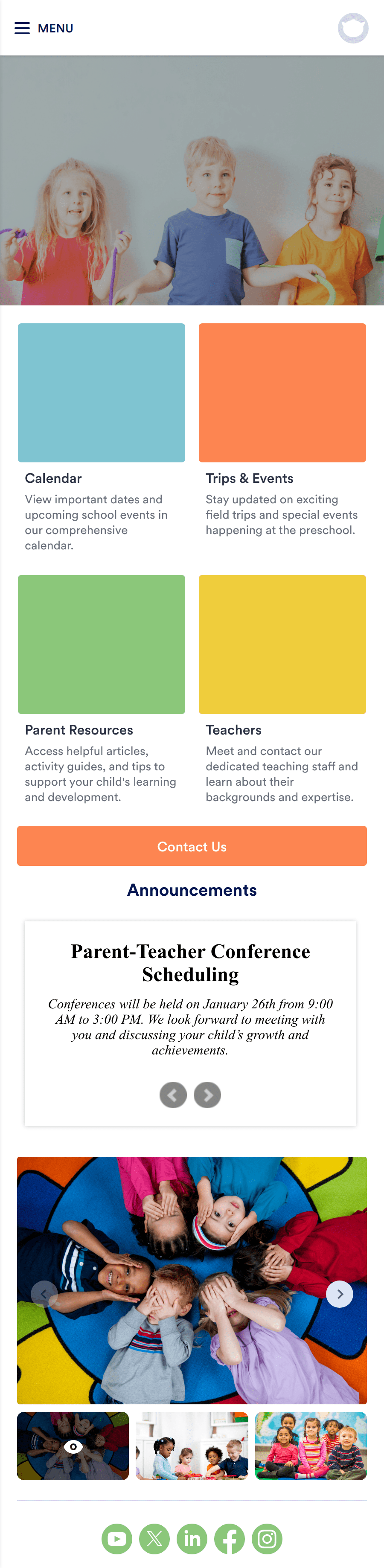Preschool Education App Template | Jotform