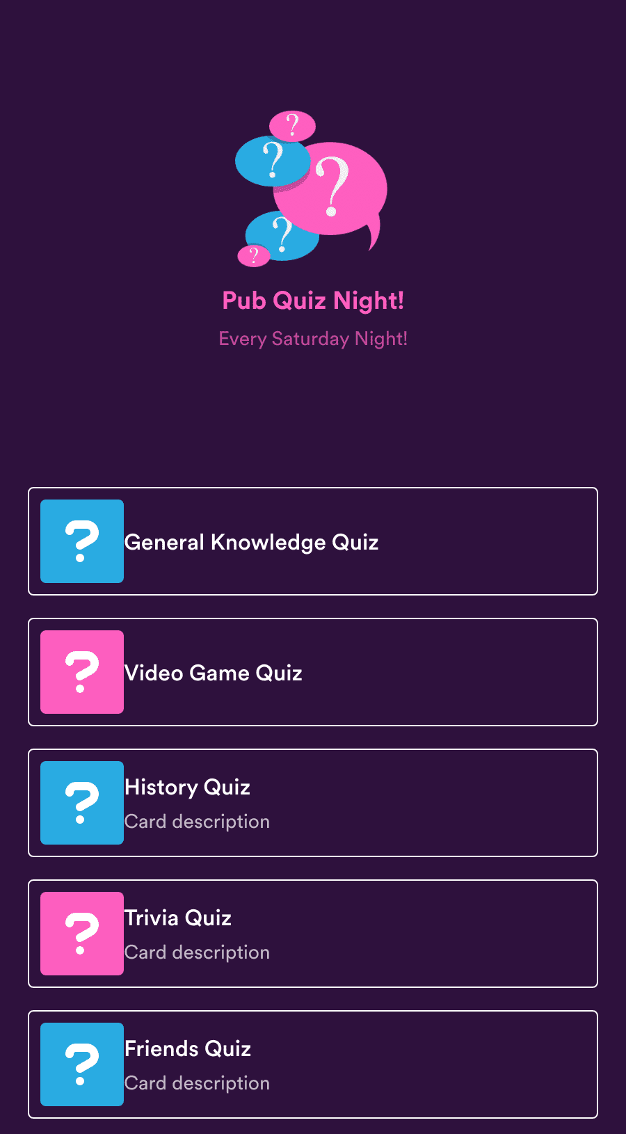 Pub Quiz App Template | Jotform