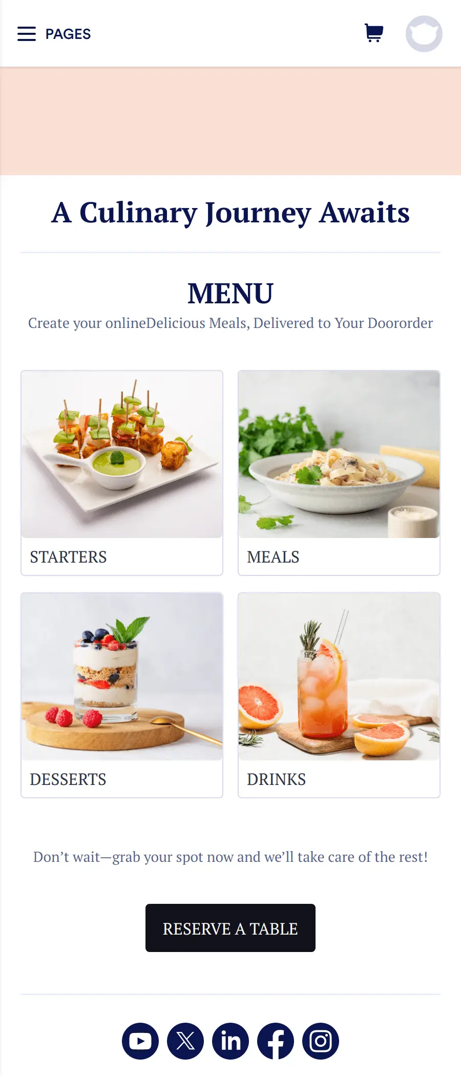 Restaurant Menu App Template | Jotform