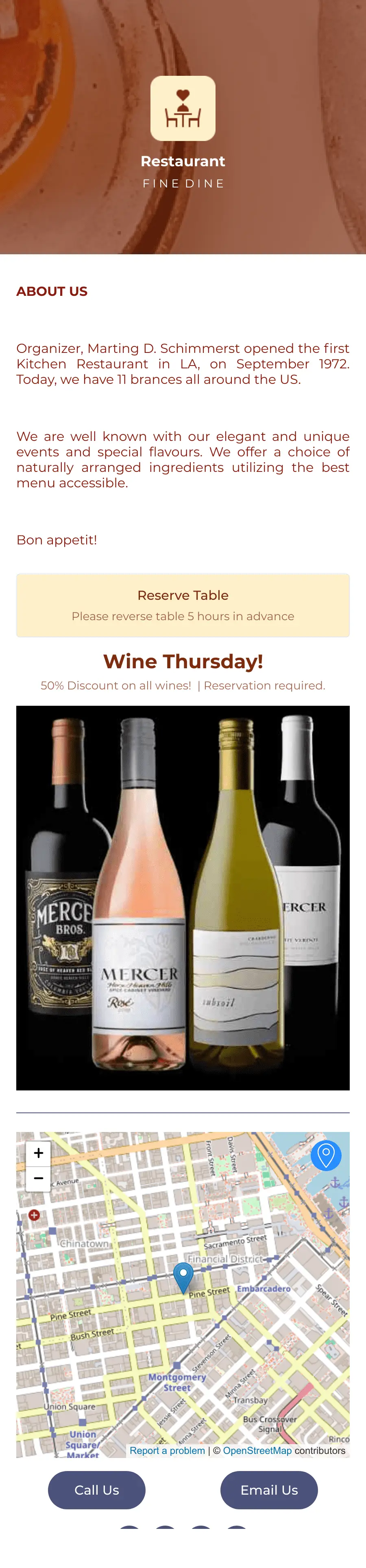 Restaurant Reservation Mobile App Builder | Jotform App Templates