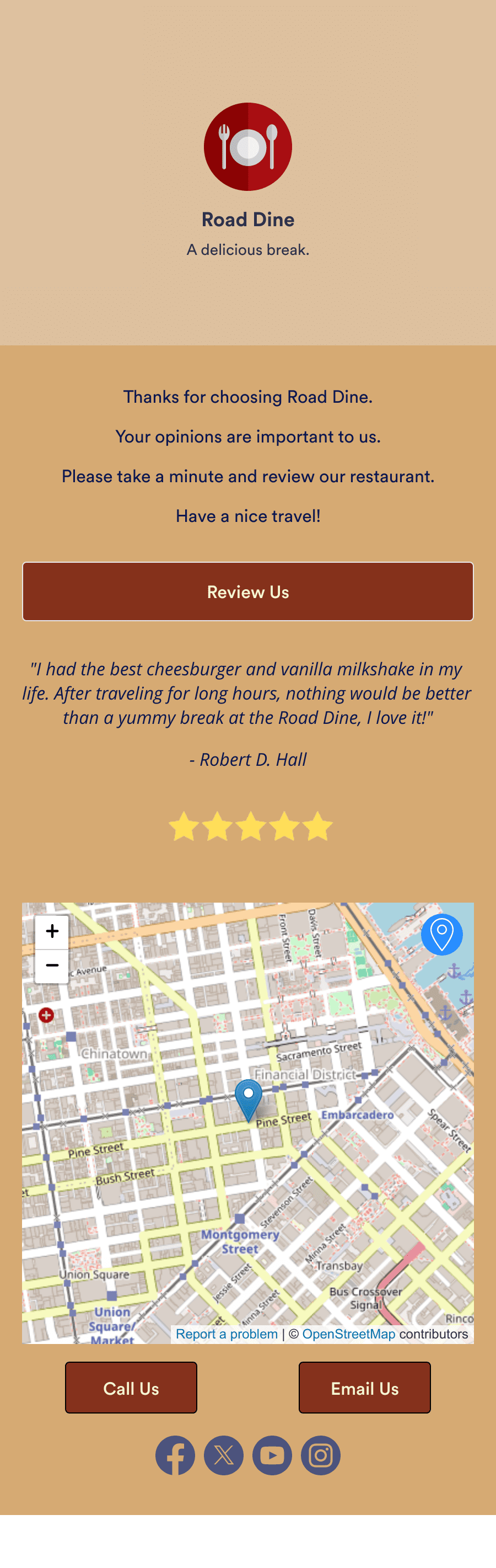 Restaurant Review App Template | Jotform