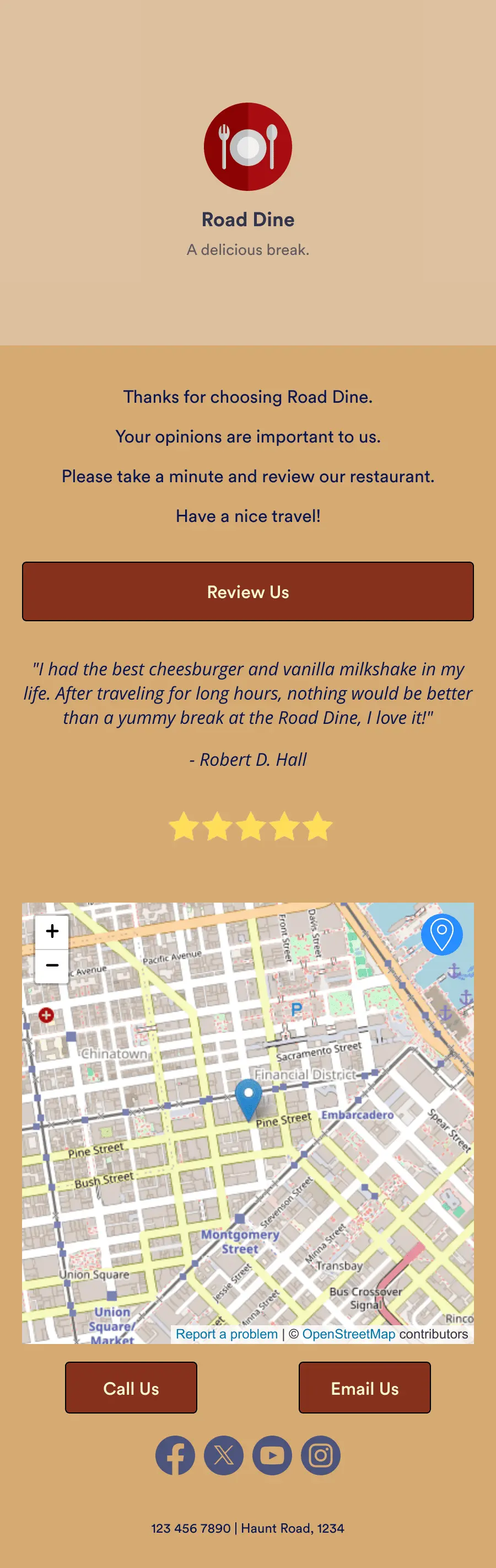 Restaurant Review App Template | Jotform