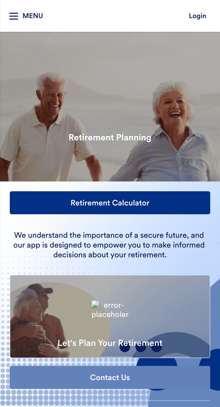 Retirement Planning App Template | Jotform