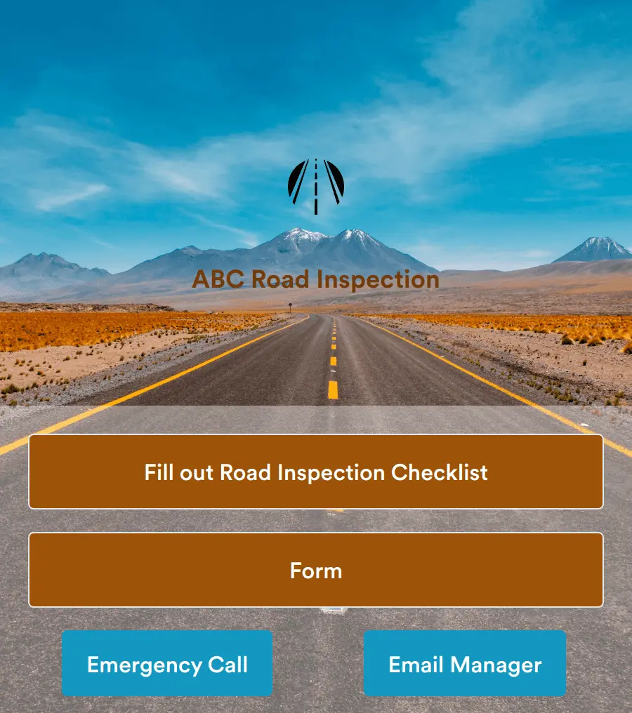 Road Inspection App Template | Jotform No Code App Builder