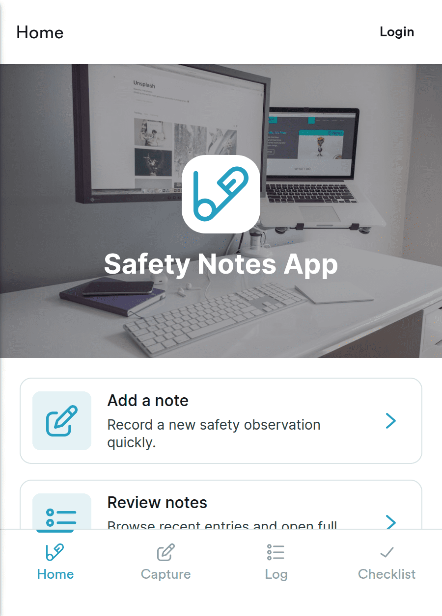 Safety Notes App Template | Jotform